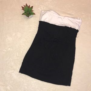 Body Central | Tops | Body Central Strapless Black White Top | Poshmark